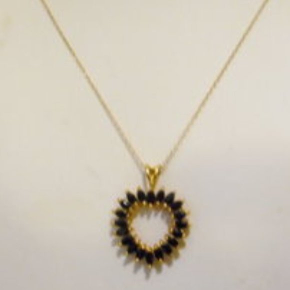 Technibond | Jewelry | Rare Technibond Blue Sapphire Open Heart Pendant ...